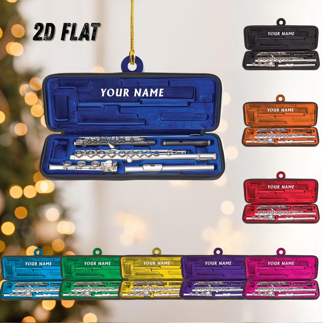 Personalized Flute Ornament – 2D Flat Musician Christmas Keepsake - Etsy