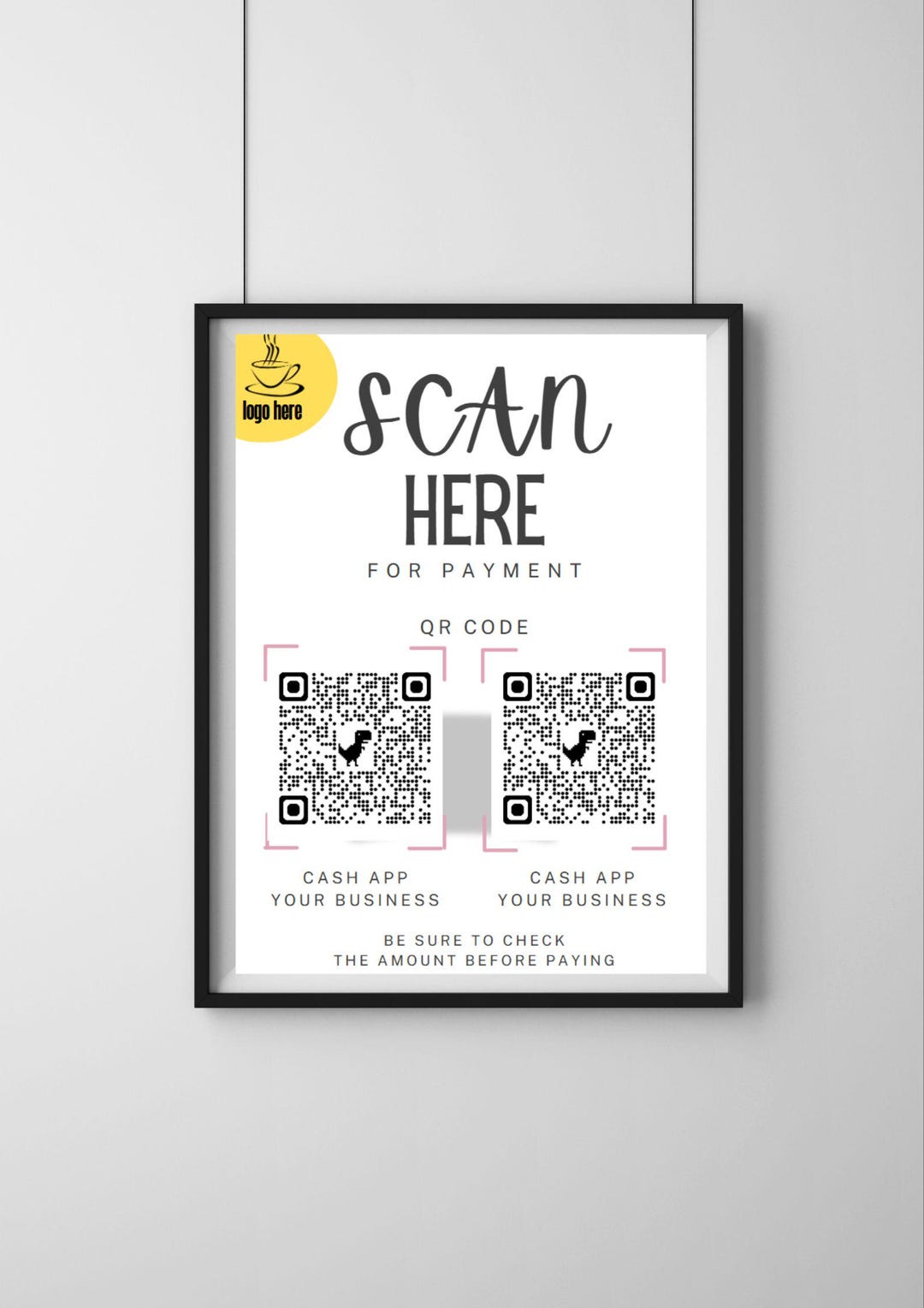 QR Code Template (single and Dual QR Code) by Jolee - Etsy
