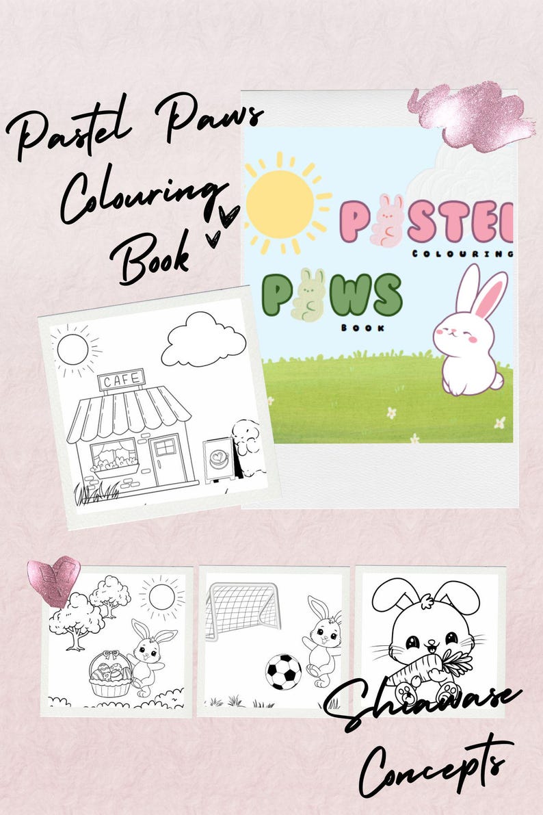 Pastel Paws Colouring Book - Etsy