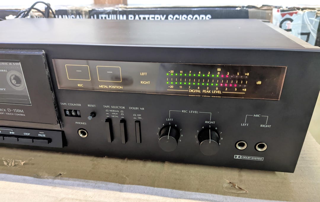 SANSUI D-150M Double Deck Stereo Cassette Tape Hi-fi Audio Recorder ...