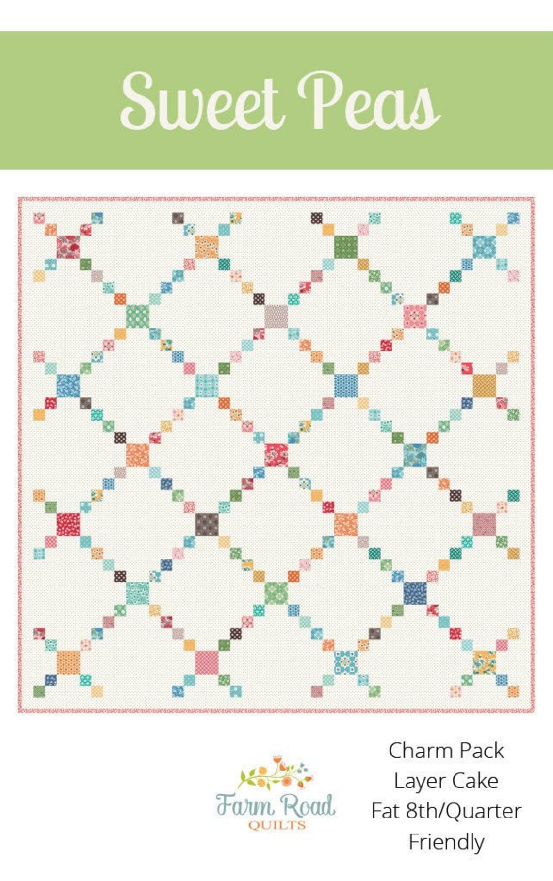 Sweet Peas Quilt Pattern by Stacy Cooper of Farm Road Quilts | Etsy