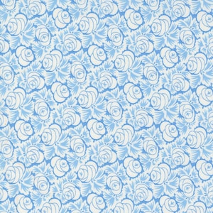 Denim & Daisies Fabric by Fig Tree Quilts for Moda - Blue and White ...