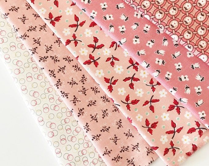 Lori Holt Prairie Fabric Fat Quarter Bundle 5pc Pink Color Bundle - Etsy