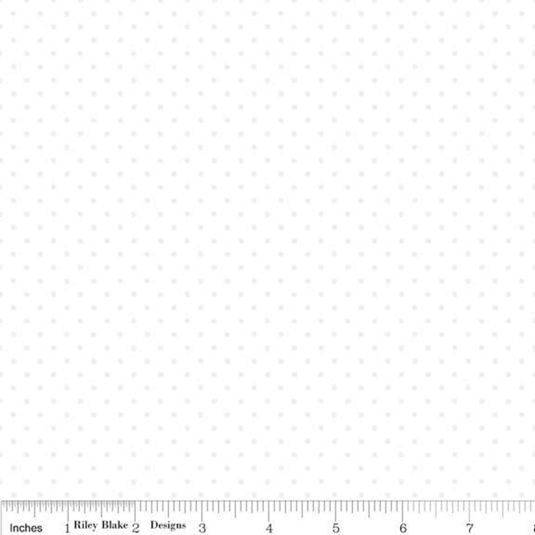 White Dot Fabric - Riley Blake Swiss Dot - White on White Polka Dot ...