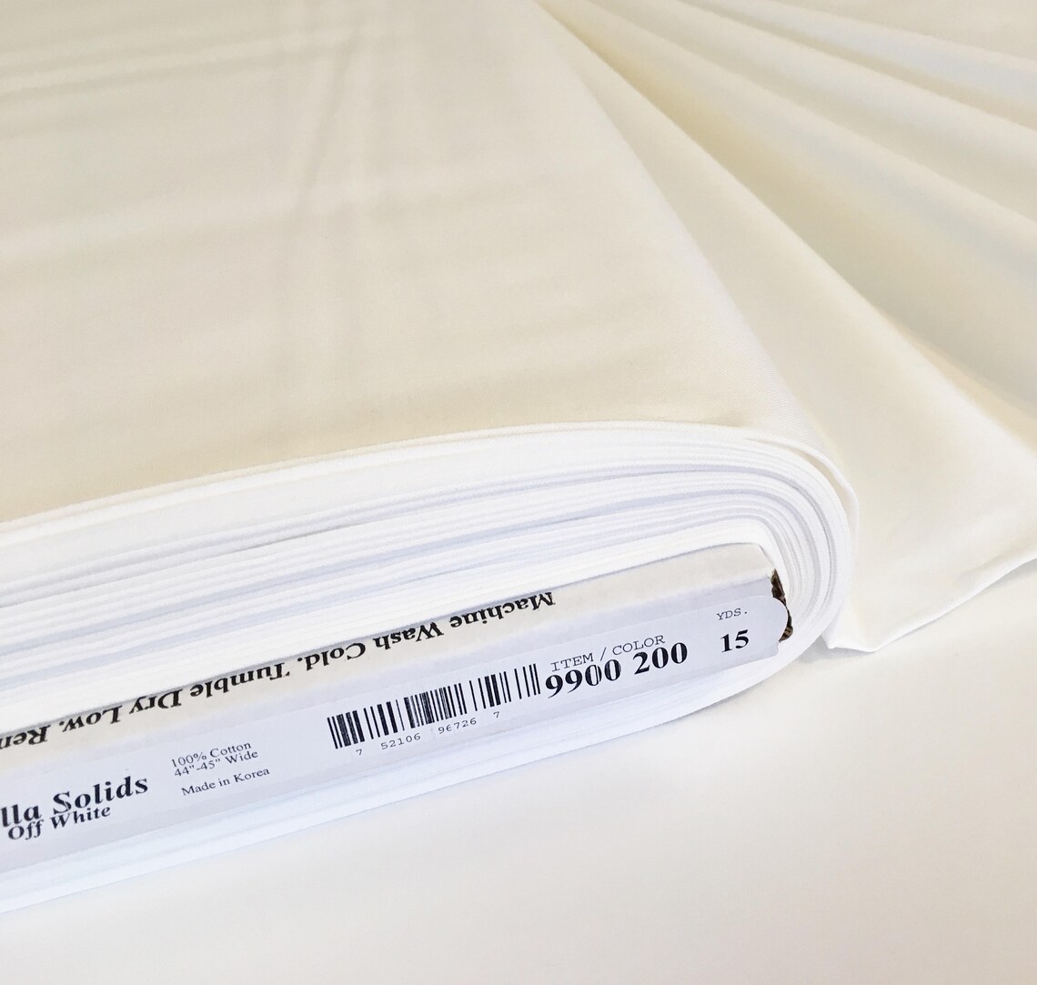 Moda Bella Solid off White 9900 200 Solid White Cotton - Etsy