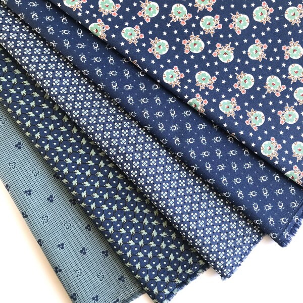 Dark Blue Fat Quarters - Etsy