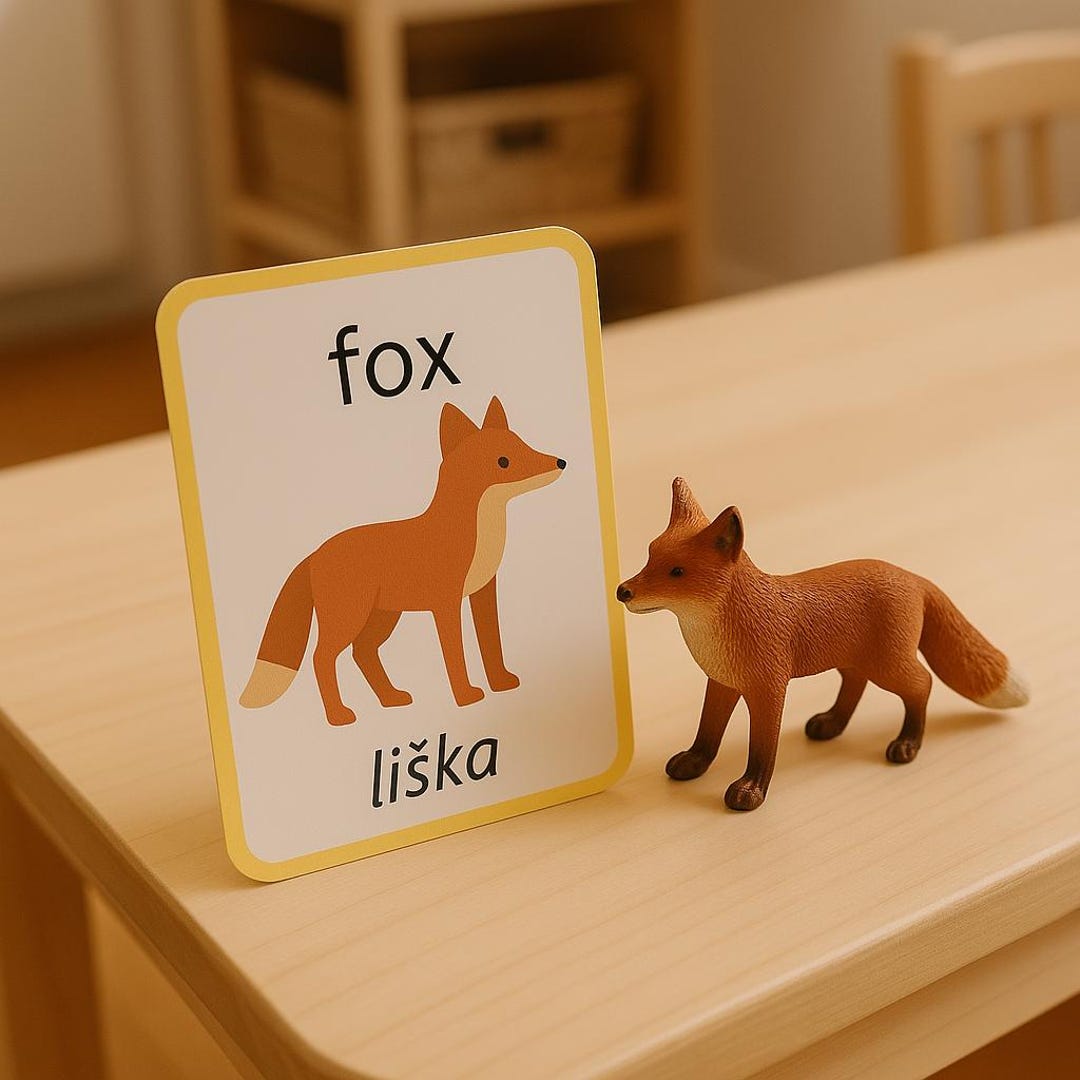 Bilingual Animal Flashcards Bundle – English & Czech – Montessori ...