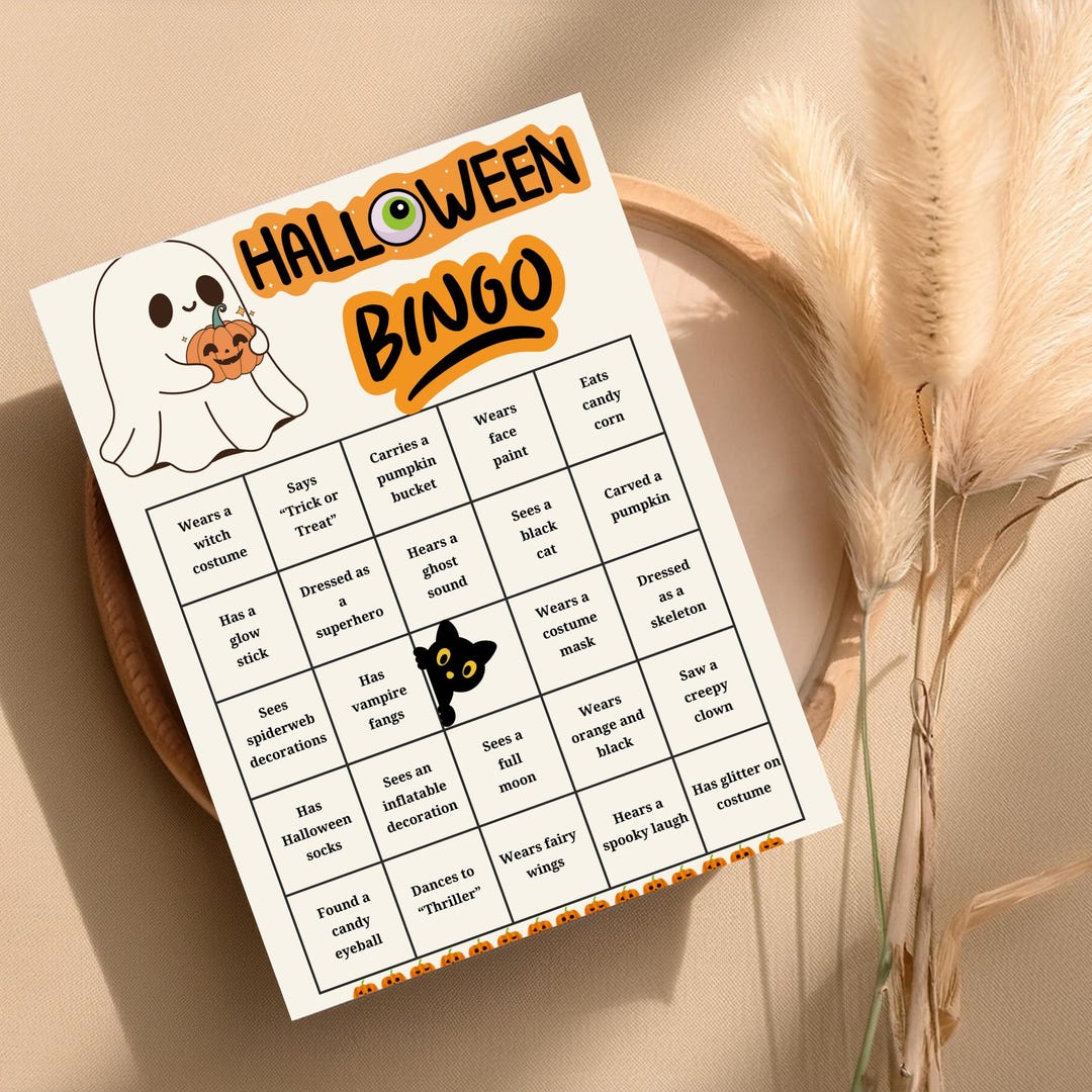 Halloween Bingo – Printable Party Game for Kids & Families - Etsy
