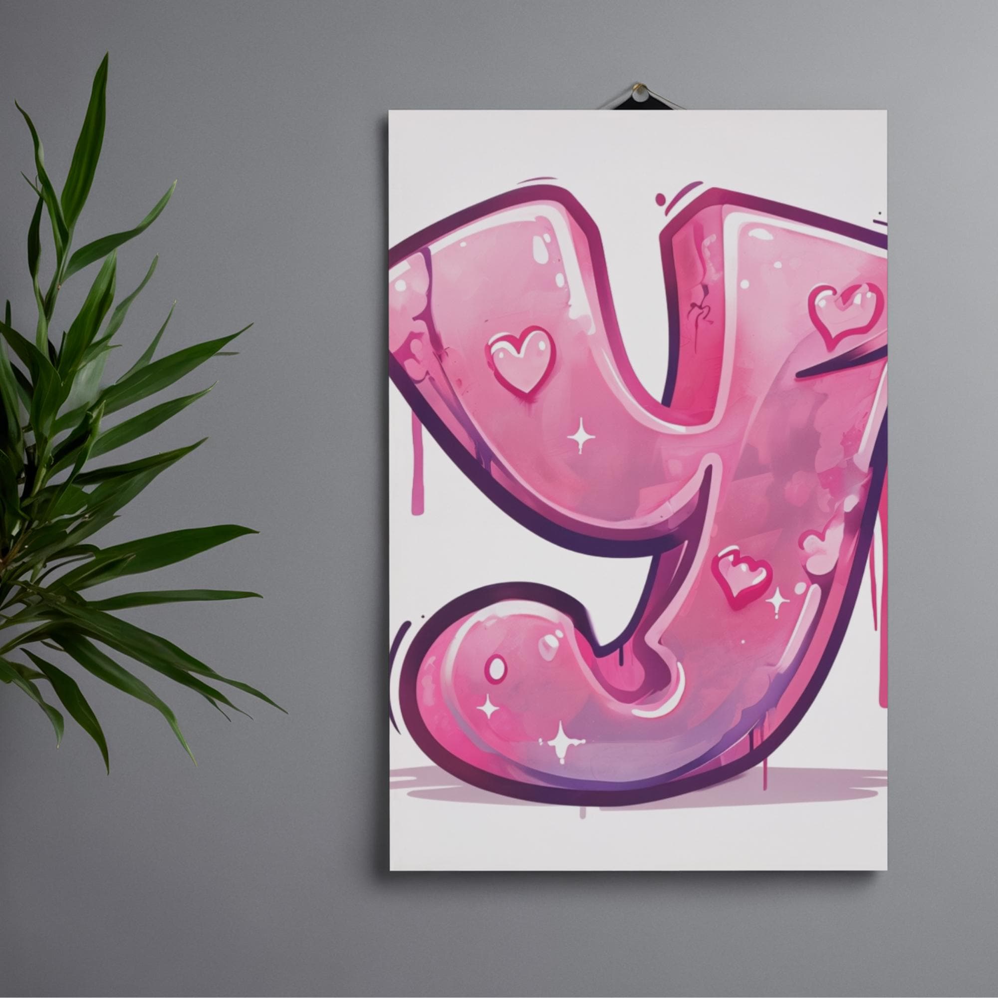 Pink Graffiti Alphabet Clipart PNG Bubble Letters Street Style A-Z Set ...