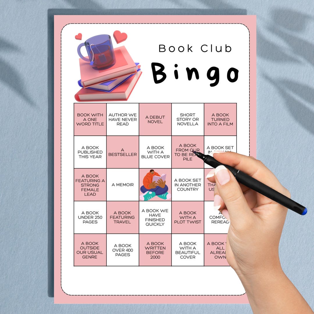 Book Club Bingo Printable | Reading Challenge Card | Book Lover ...
