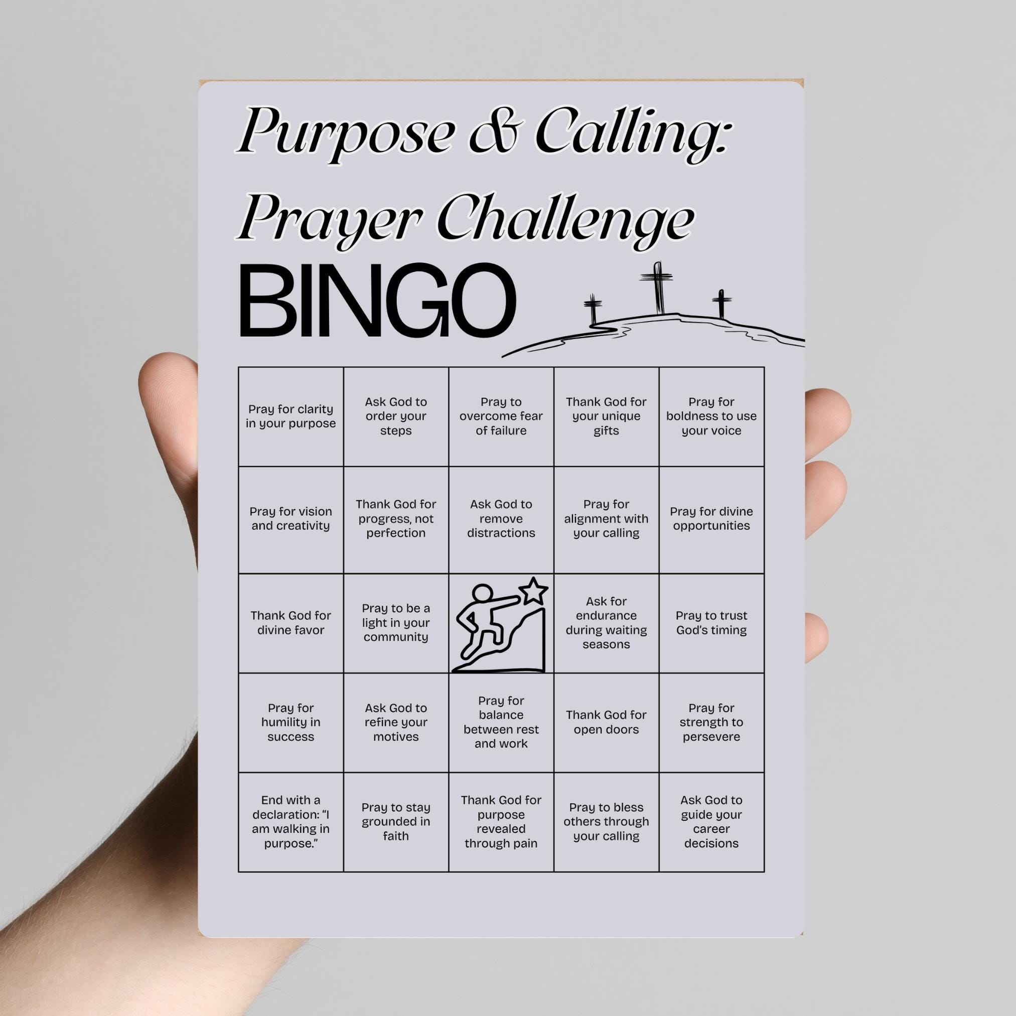 Purpose and Calling Prayer Bingo Printable | Christian Prayer Challenge ...