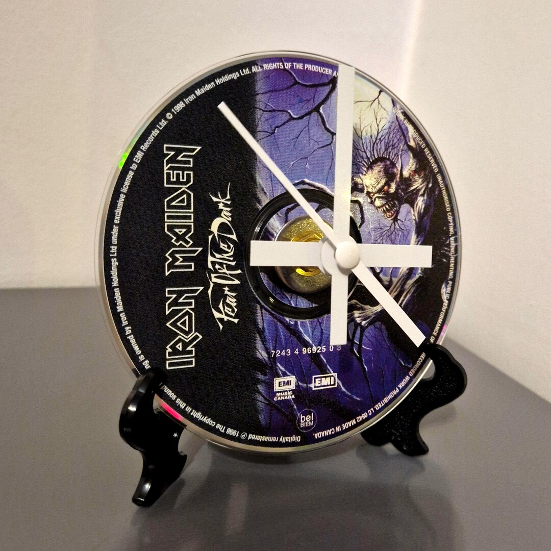 Iron Maiden 'fear of the Dark' CD Clock - Etsy