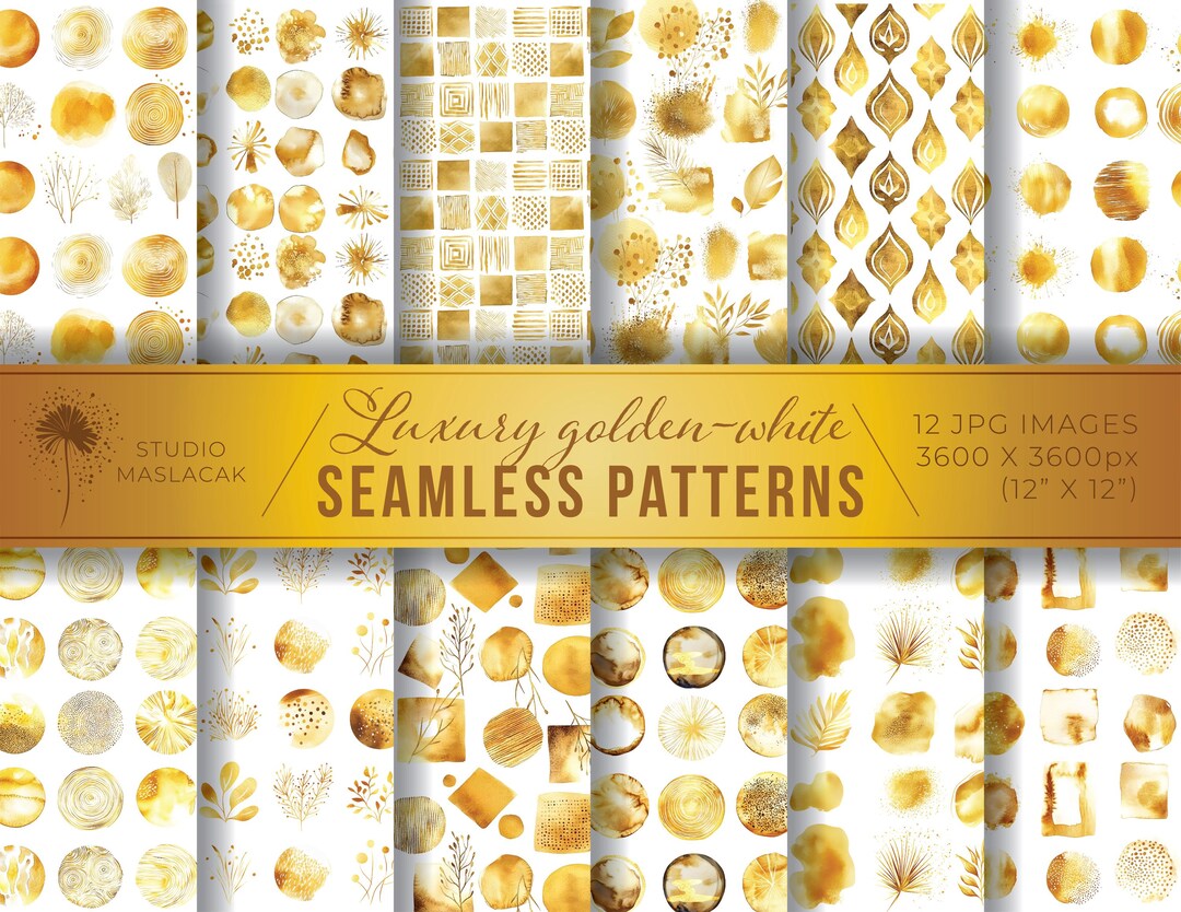 Golden Luxury White Patterns - Etsy