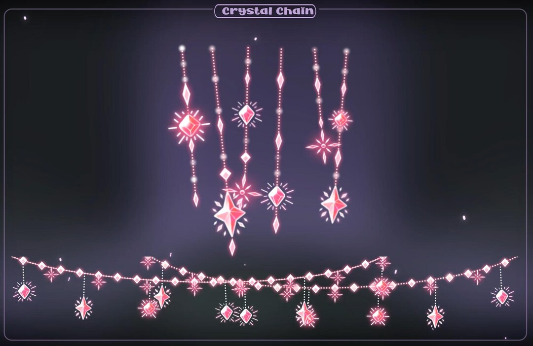 Pink Gems Animated Light Chain, Stream Decoration (WEBM) - Etsy