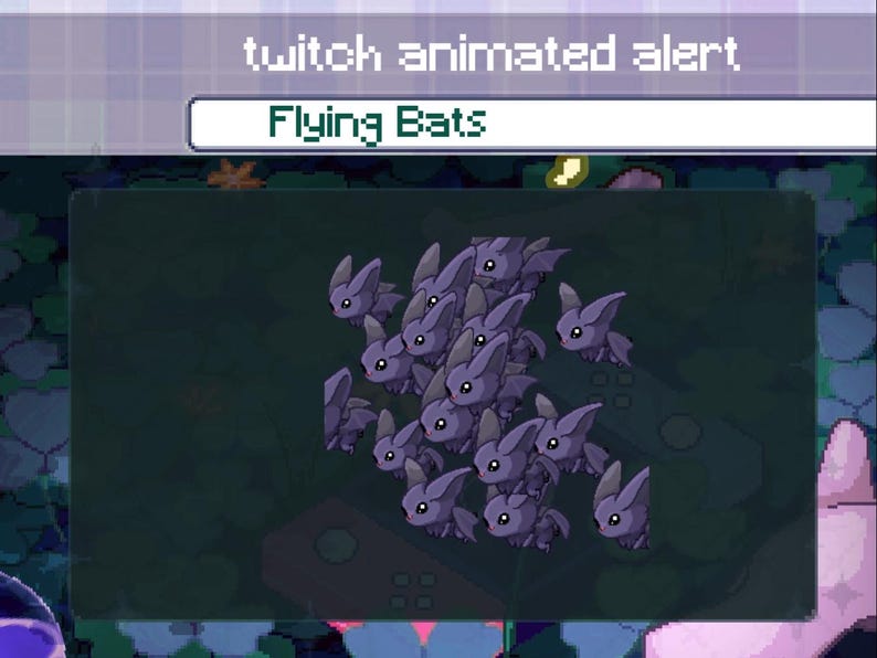 Cute Flying Bats Pixel Art Animated Stream Raid Alerts, Anim Adorable ...