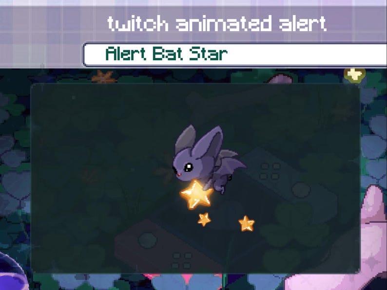 Cute Flying Bat Star Pixel Art Animated Stream Alerts, Anim Adorable ...