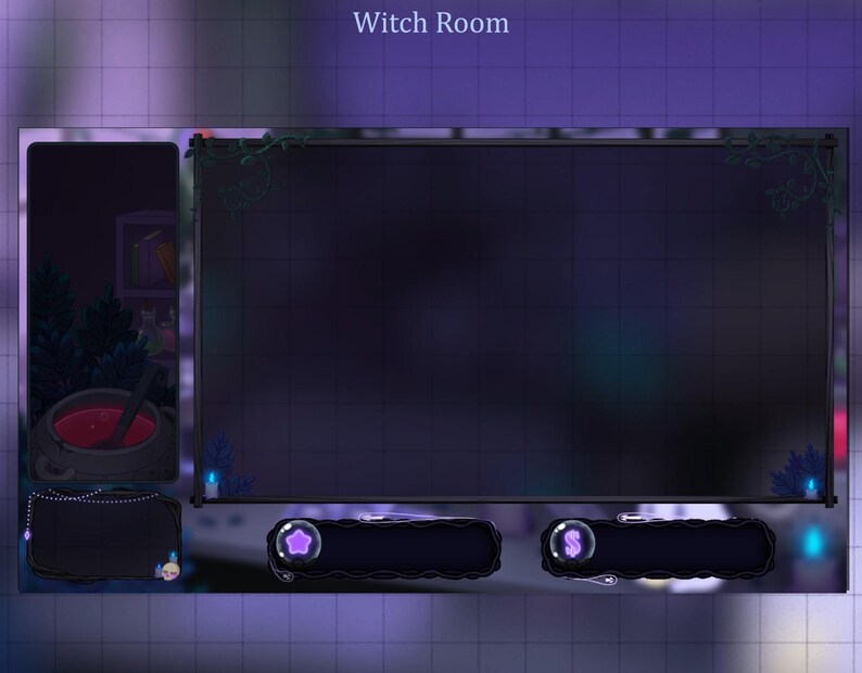 Witch Room Animated Stream Overlay, Black Crow Theme (full Package) - Etsy