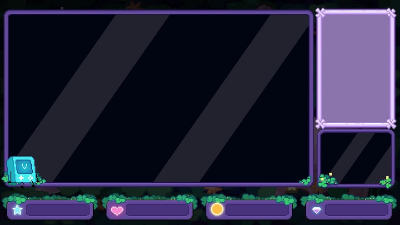 Pixel Animated Stream Overlay Package: Lofi Lucky Clovers With Nintendo ...
