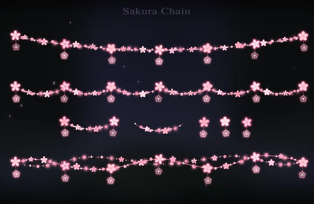 Animated Pink Sakura Light Chain, Cherry Blossom Decor Chain, Peach ...