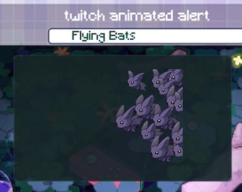 Cute Flying Bats Pixel Art Animated Stream Raid Alerts, Anim Adorable ...