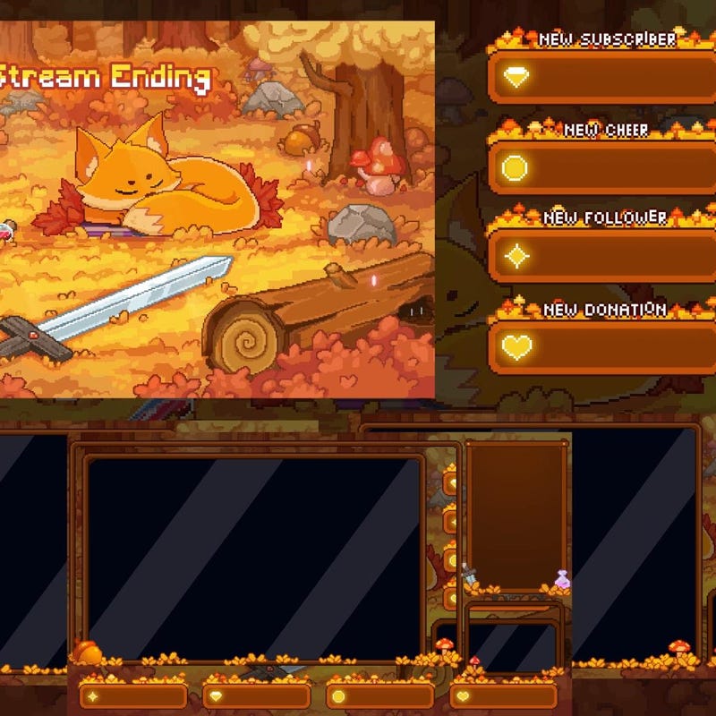 Fall Pixel Stream Overlay - Etsy