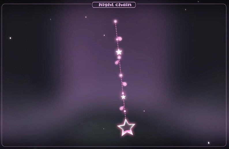 Pastel Pink Moon Star Light Chain Stream Decoration (WEBM, .ZIP) - Etsy