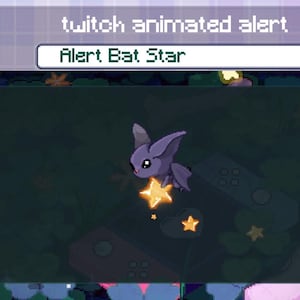 Chonky Bat Star Pixel Art Animated Stream Alert (digital Download) - Etsy