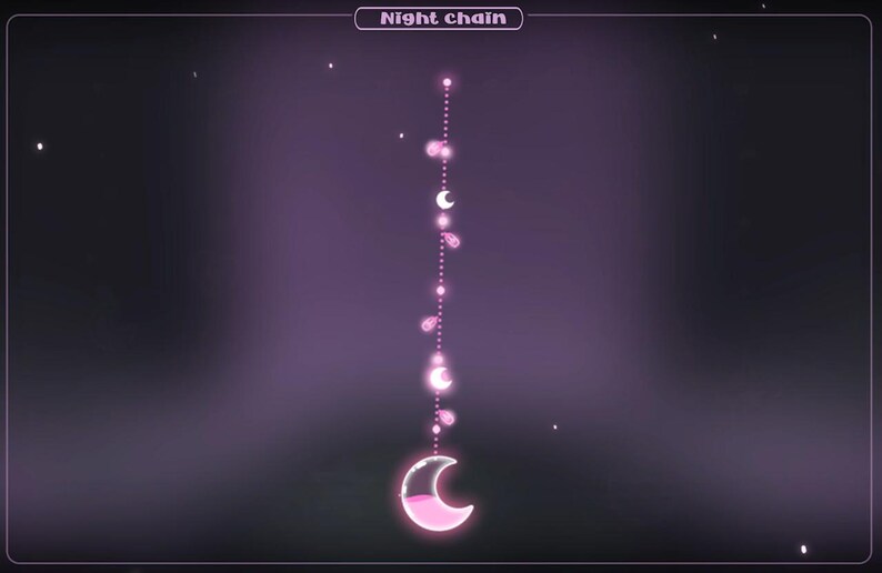 Pastel Pink Moon Star Light Chain Stream Decoration (WEBM, .ZIP) - Etsy