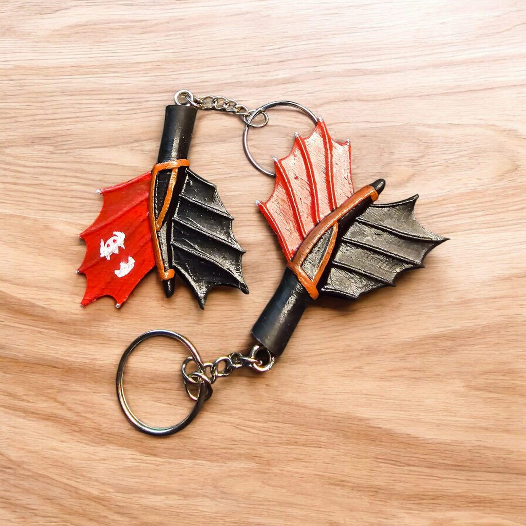 Toothless Dragon Tail Keychain STL File | 3D Printable Night Fury Tail ...