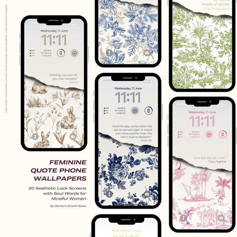 Feminine Wallpaper Art - Etsy
