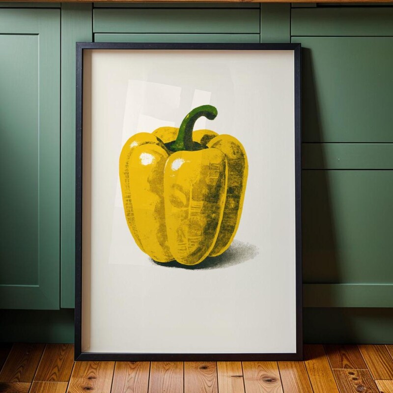 Yellow Pepper Painting - Etsy UK
