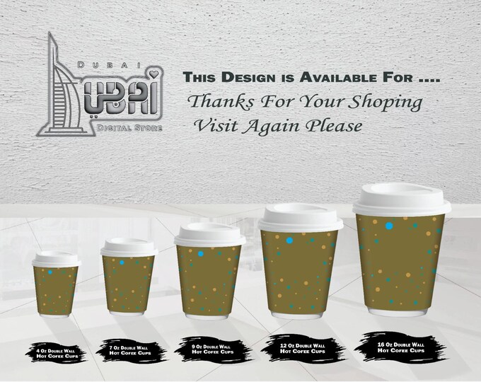 5 Sizes Paper Cup Wrapper Template, Bundle Cup Wrapper Template, Paper ...