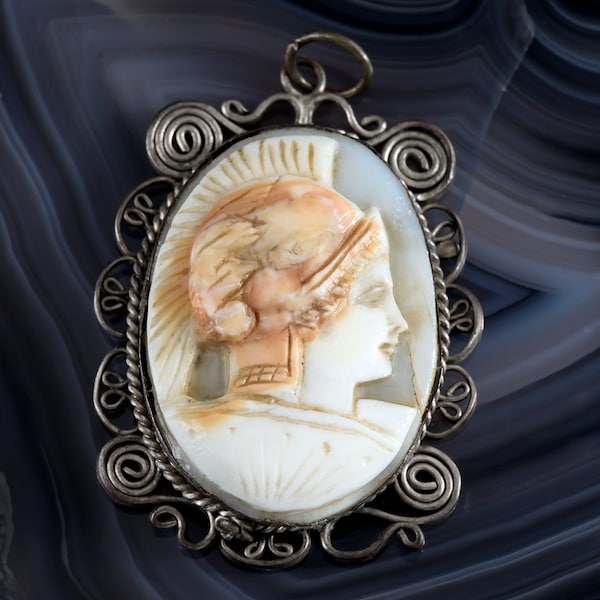 Antique Athena Cameo - Etsy
