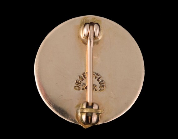 Fine 14k Gold Service Award Lapel Pin Brooch Caulk Li… - Gem