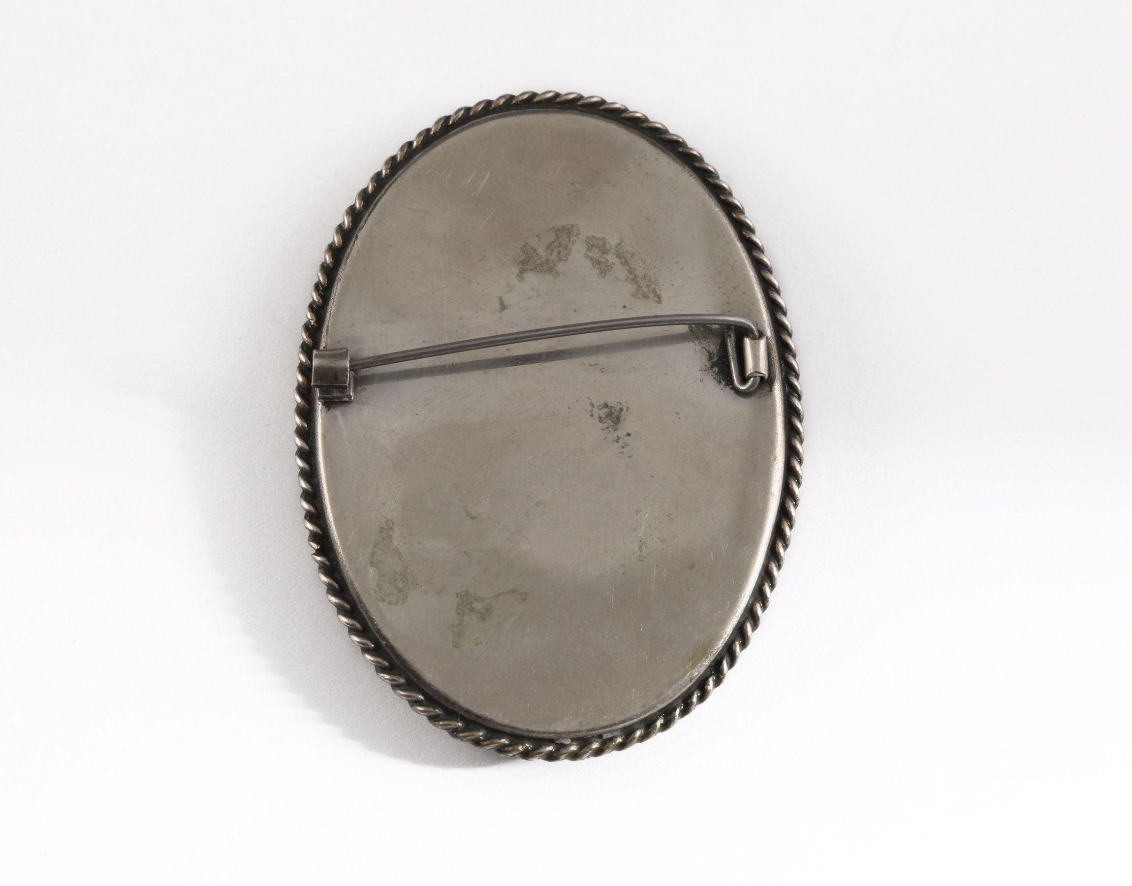 Vintage Hand Painted Russian Mother of Pearl Pin Brooch Retro Woman ...