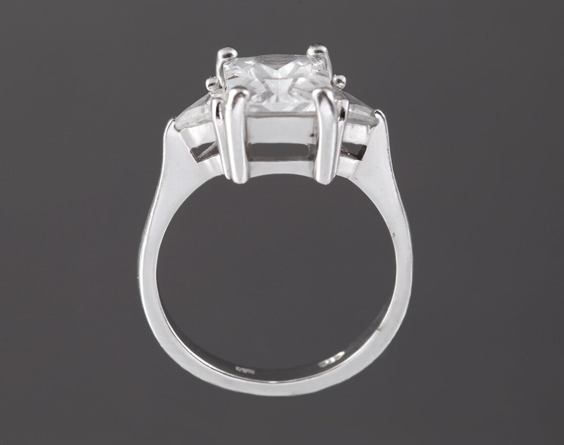 Sterling Silver Promise Engagement Ring Signed 925 FAS Wedding Bridal ...