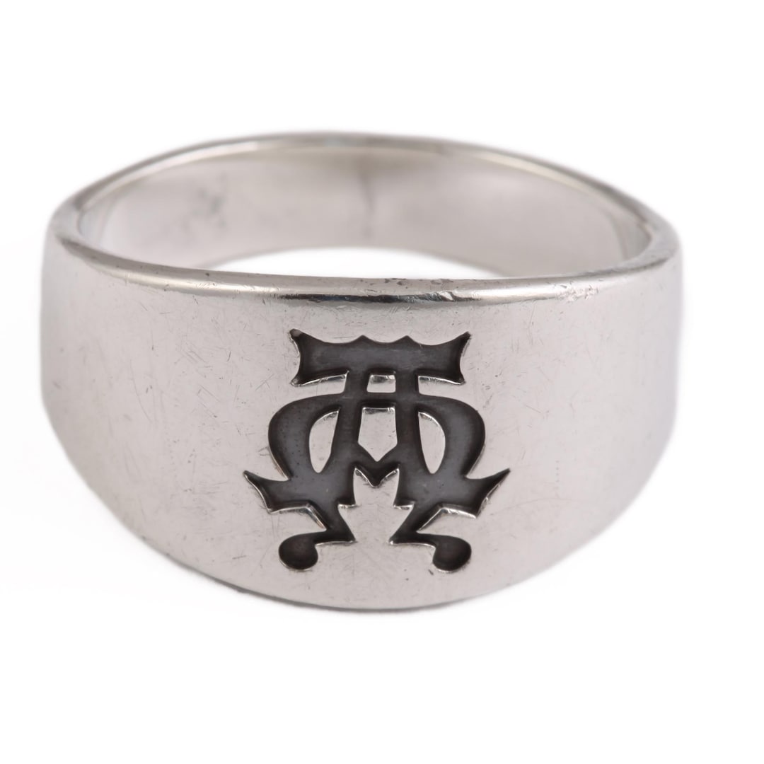 Retired James Avery Ring Band 925 Sterling Silver Alpha and Omega Signed Men's Jewelry Size 10.5 ...