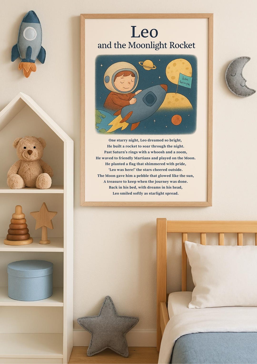 Personalized Space Poem Print – Custom Rocket Art, Kids Bedroom ...