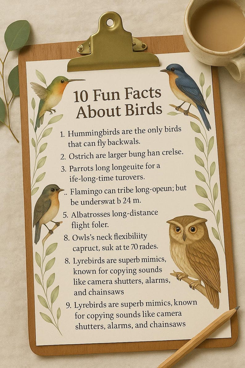 Printable Birdwatching Journal - Nature Observation PDF With Bird ...