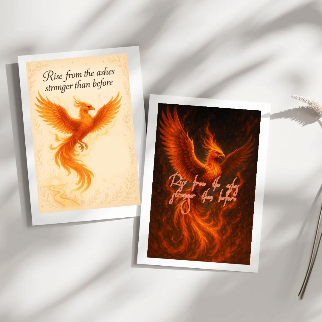 Phoenix Rising Poster - Motivational Wall Art - Inspirational Printable ...