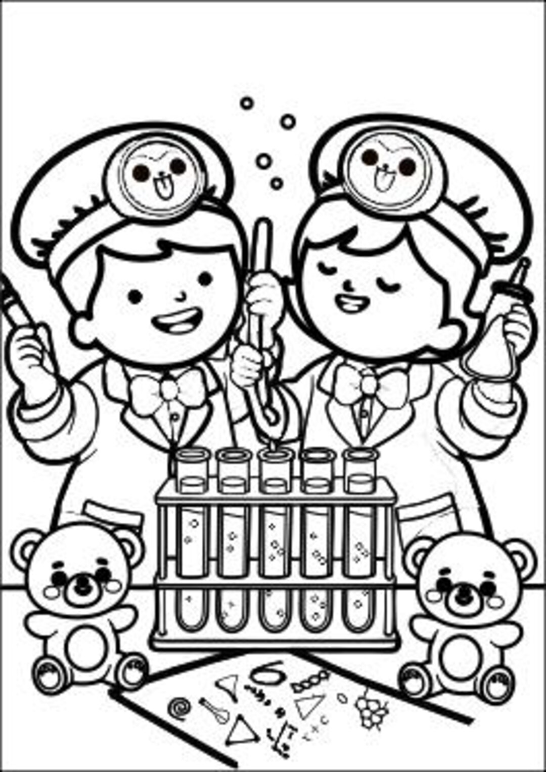 Kids Science Lab Coloring Page - Printable Laboratory Adventure - STEM ...