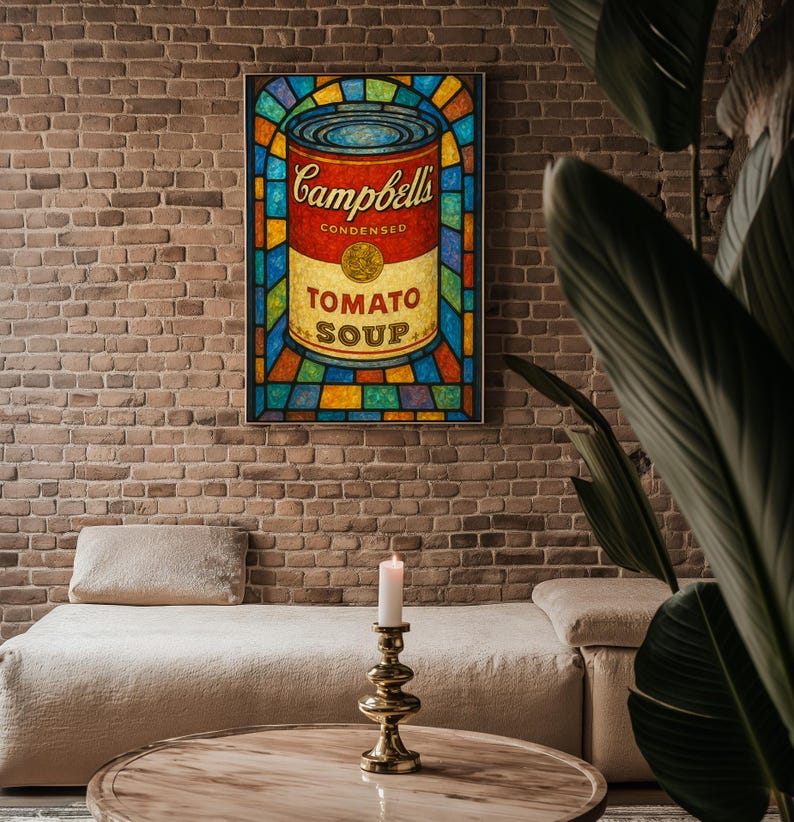 Pop Art Soup Can Poster – Warhol-inspired Campbell’s Tomato Soup Print ...