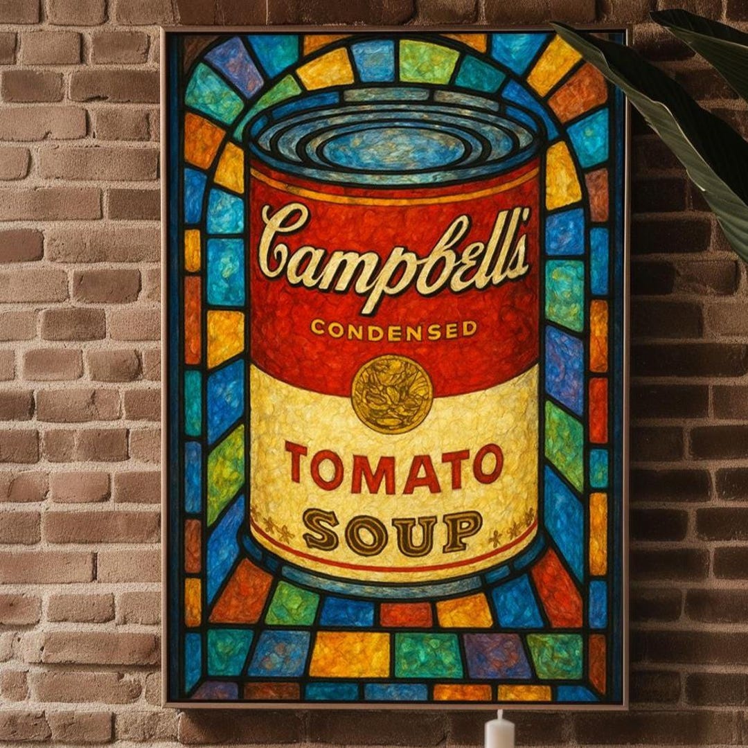 Pop Art Soup Can Poster – Warhol-inspired Campbell’s Tomato Soup Print ...