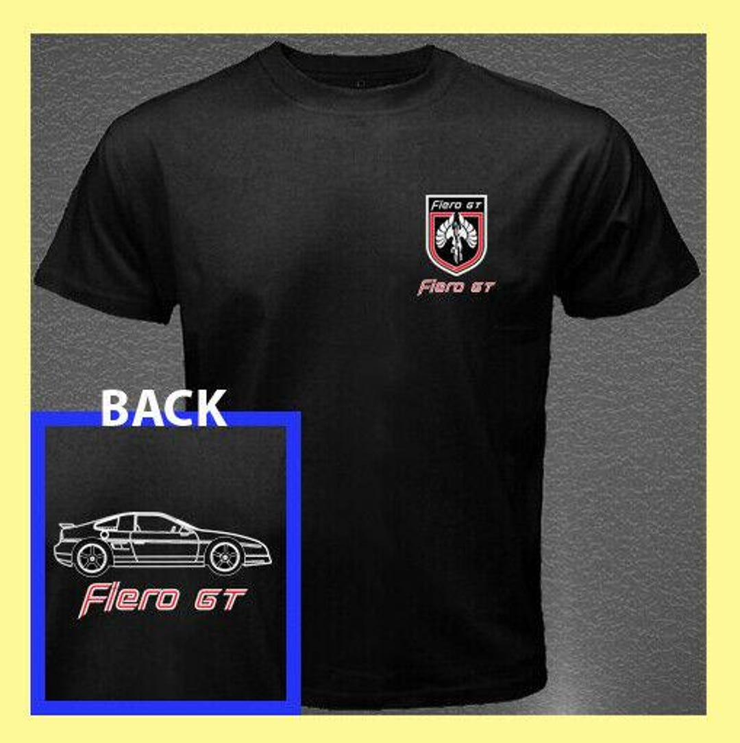 1988 Pontiac Fiero GT Car Silhouette Emblem 2 Sides Mens Tshirt Size S ...