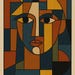 Cubist Art Print Set: Chimpanzee, Bull, Woman - Geometric Abstractions ...