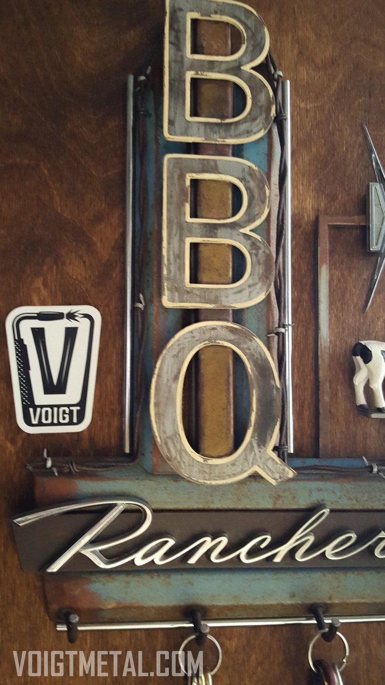 Ranchero BBQ Key Rack Orginizer Metal Sign - Etsy