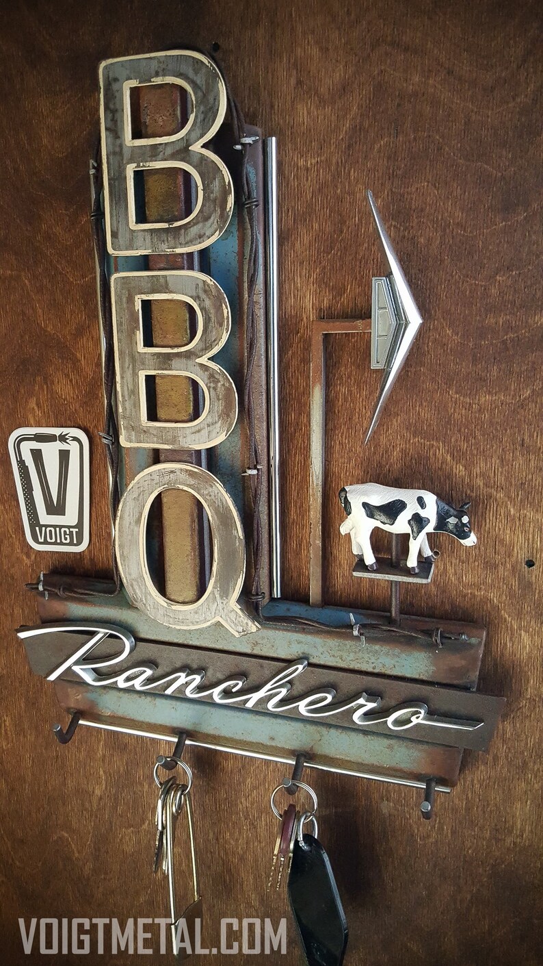 Ranchero BBQ Key Rack Orginizer Metal Sign - Etsy