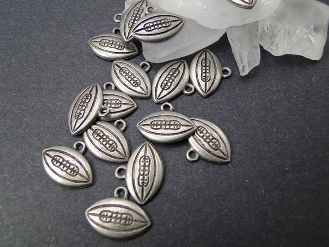 Football Pewter Charm - 12 Pcs - Etsy