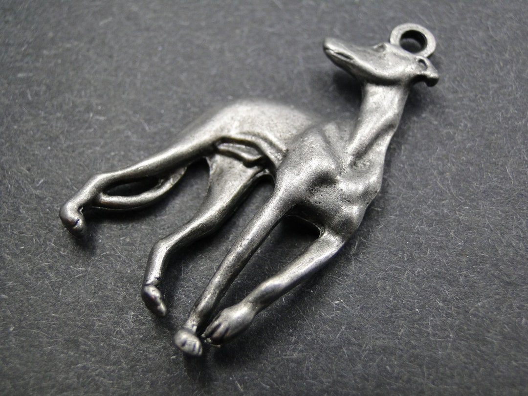 Greyhound Dog Pewter Pendant Charm Whippet - Etsy