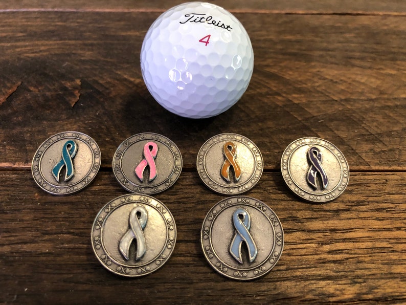 Golf Marker Awareness Ribbon - Pink Ribbon Breast Cancer - Etsy
